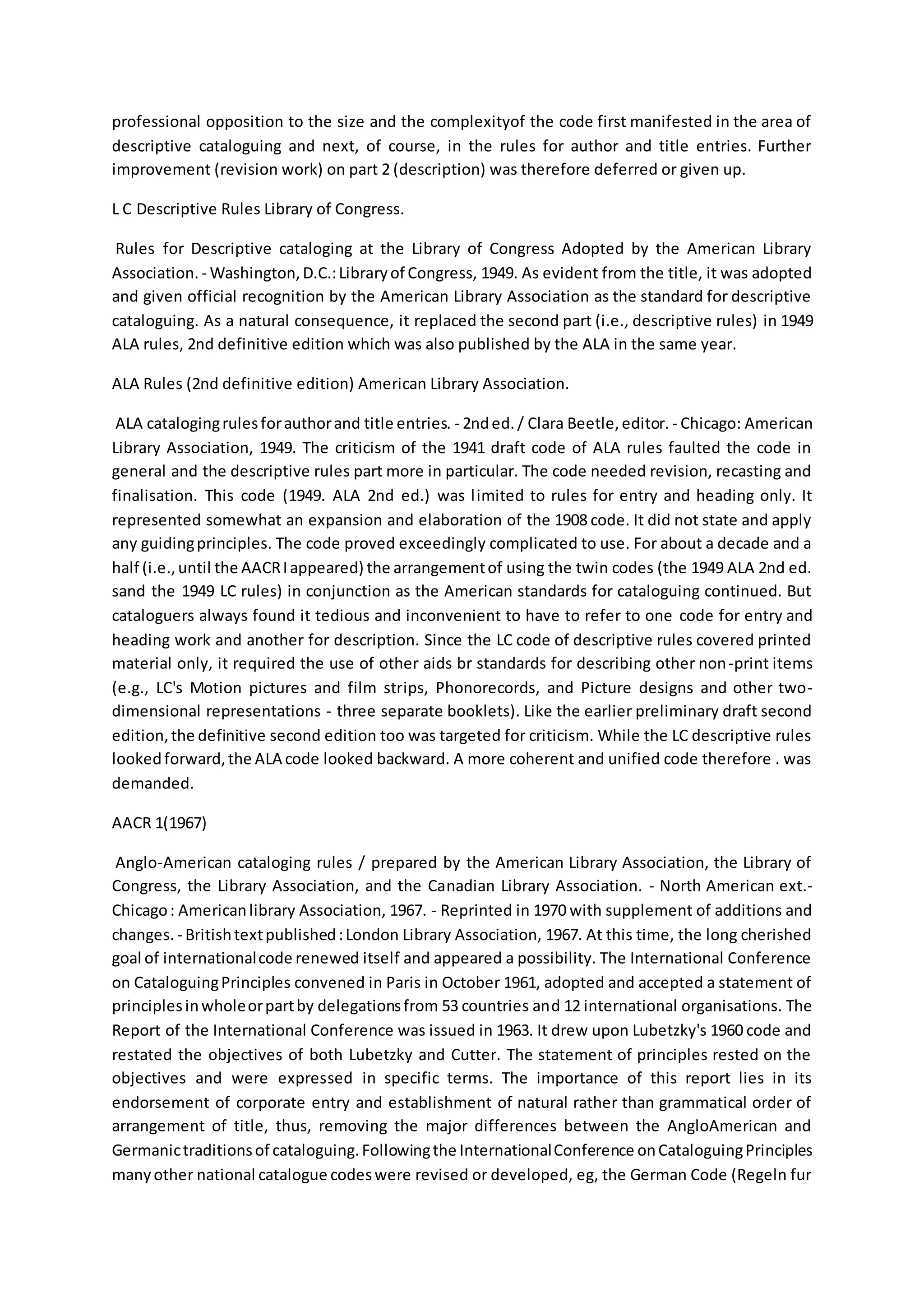 History of cataloguing code | DOCX
