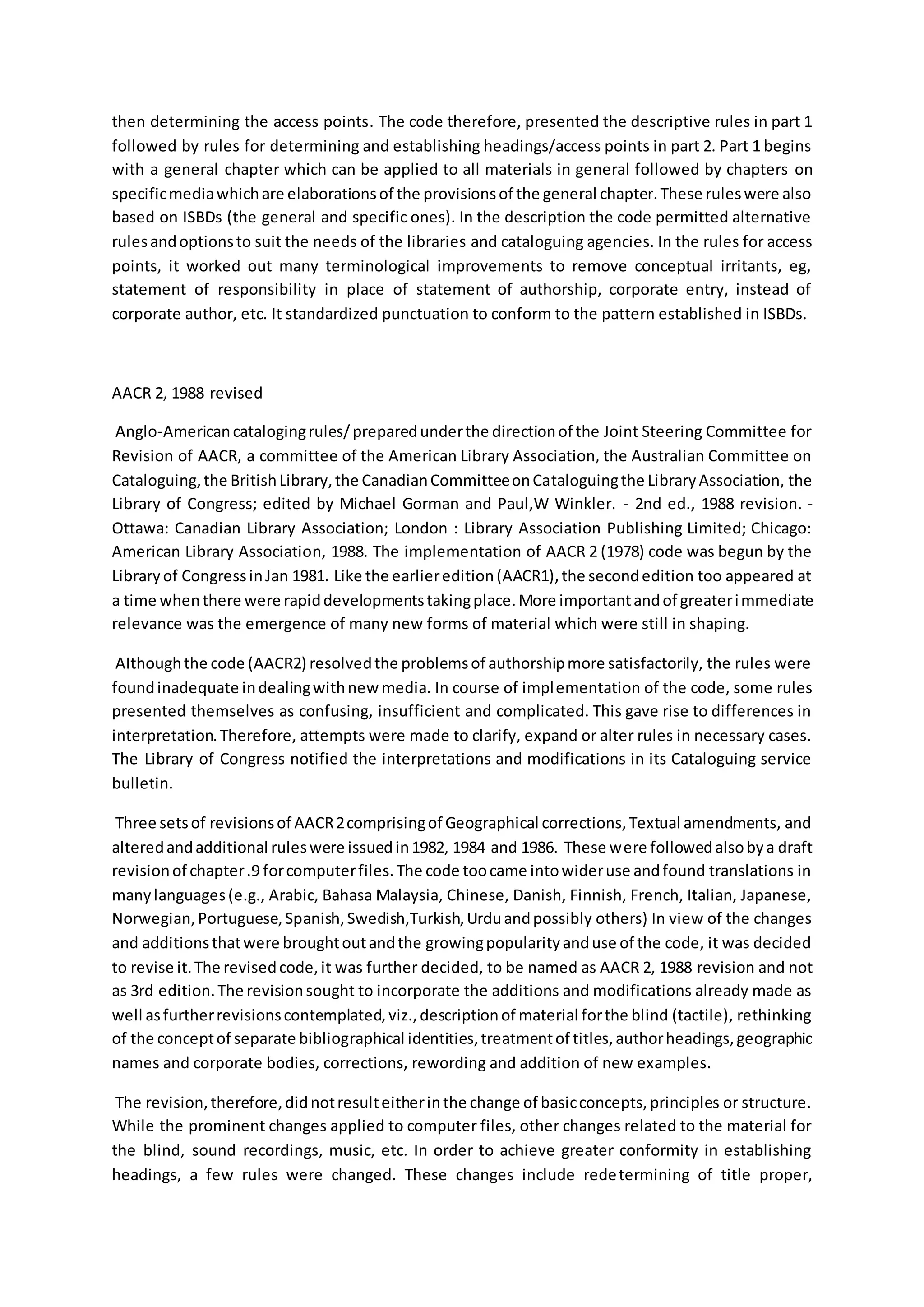 History of cataloguing code | DOCX