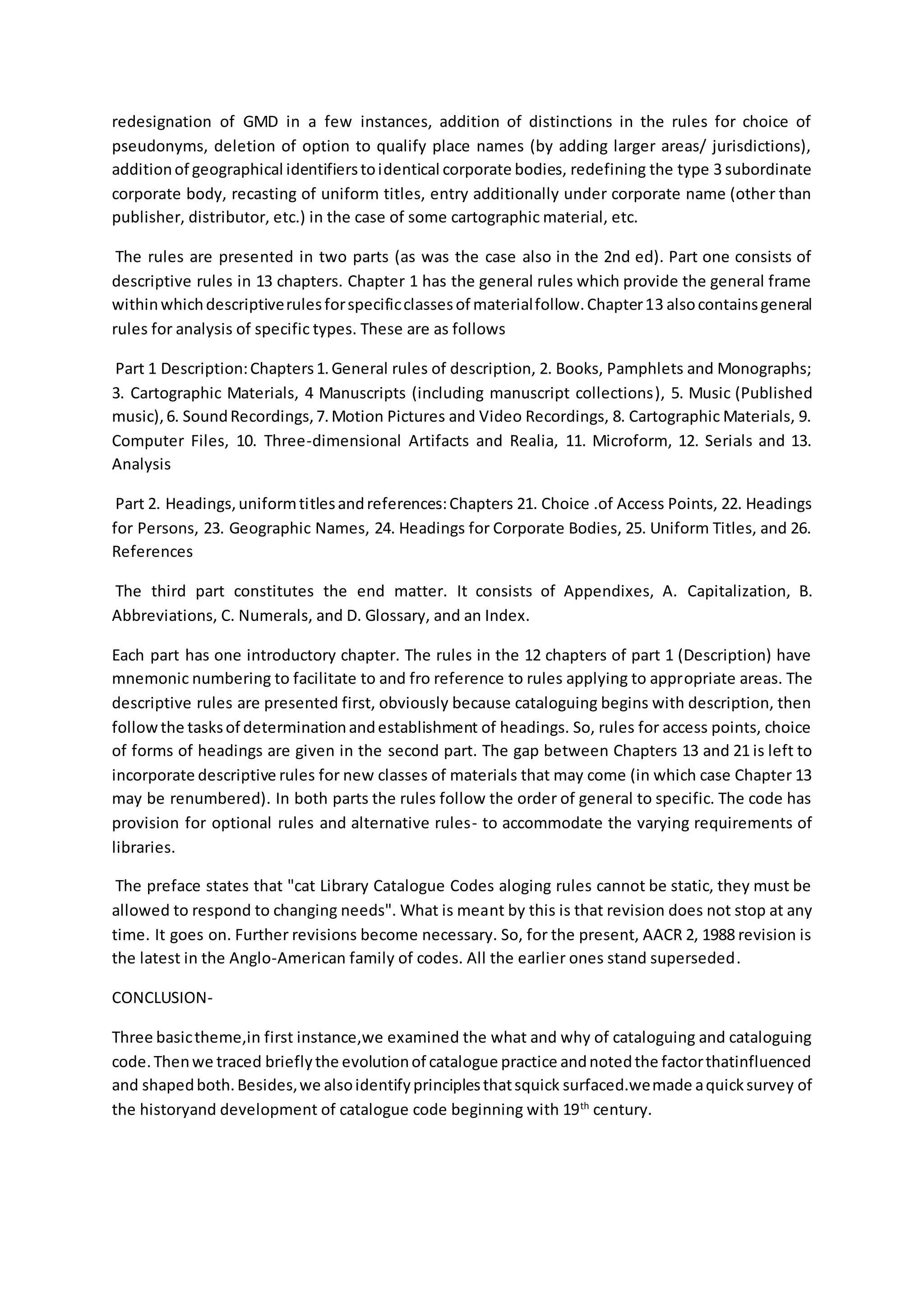 History of cataloguing code | DOCX