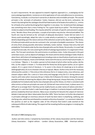 History of cataloguing code | DOCX