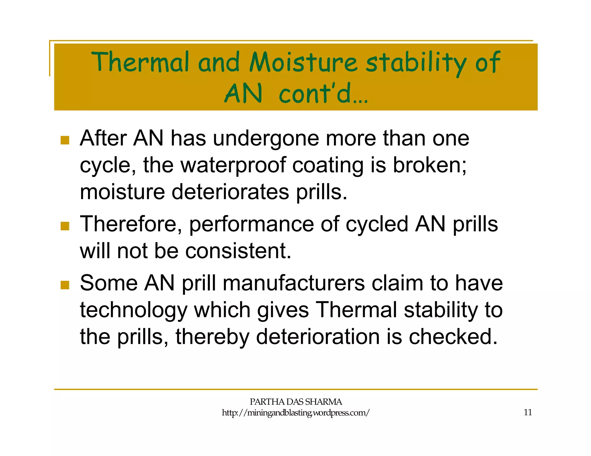 ANFO, Emulsion and Heavy ANFO blends - Useful explosive and blasting ...