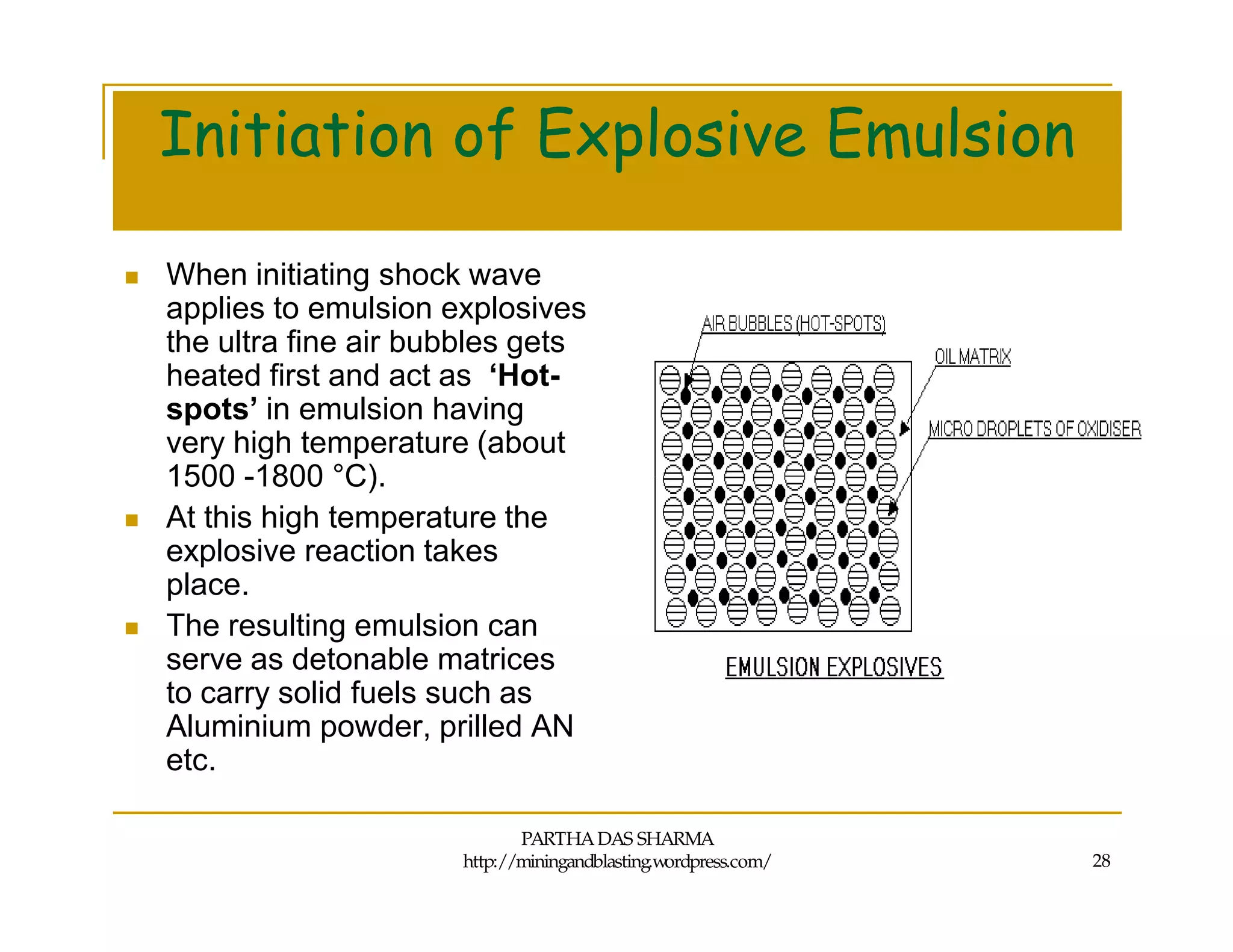 ANFO, Emulsion and Heavy ANFO blends - Useful explosive and blasting ...