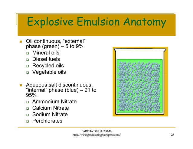 ANFO, Emulsion and Heavy ANFO blends - Useful explosive and blasting ...