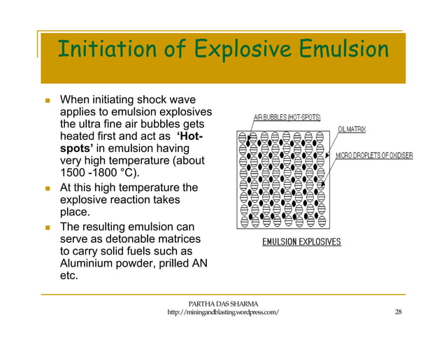 ANFO, Emulsion and Heavy ANFO blends - Useful explosive and blasting ...