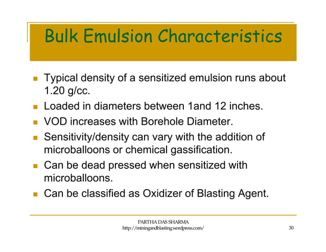 ANFO, Emulsion and Heavy ANFO blends - Useful explosive and blasting ...
