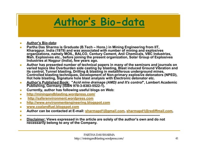 ANFO, Emulsion and Heavy ANFO blends - Useful explosive and blasting ...