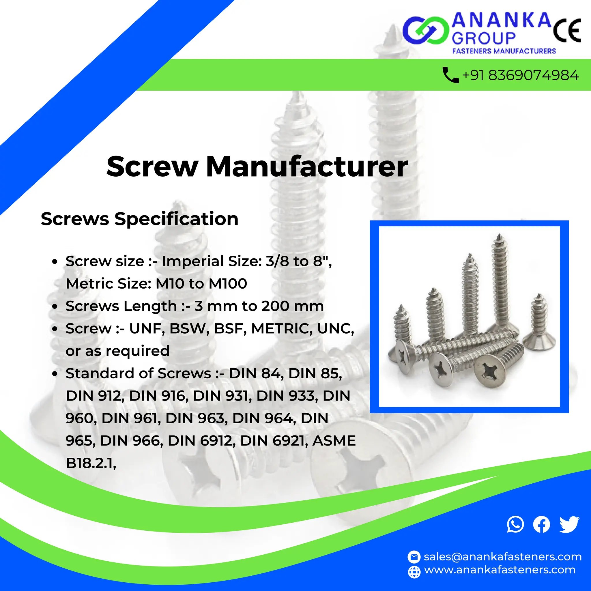 SS Fasteners | Eye Bolt | Nuts | Screw | Fasteners Manufacturer in ...