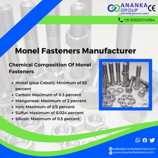 SS Fasteners | Eye Bolt | Nuts | Screw | Fasteners Manufacturer in India - Ananka Fasteners | PDF