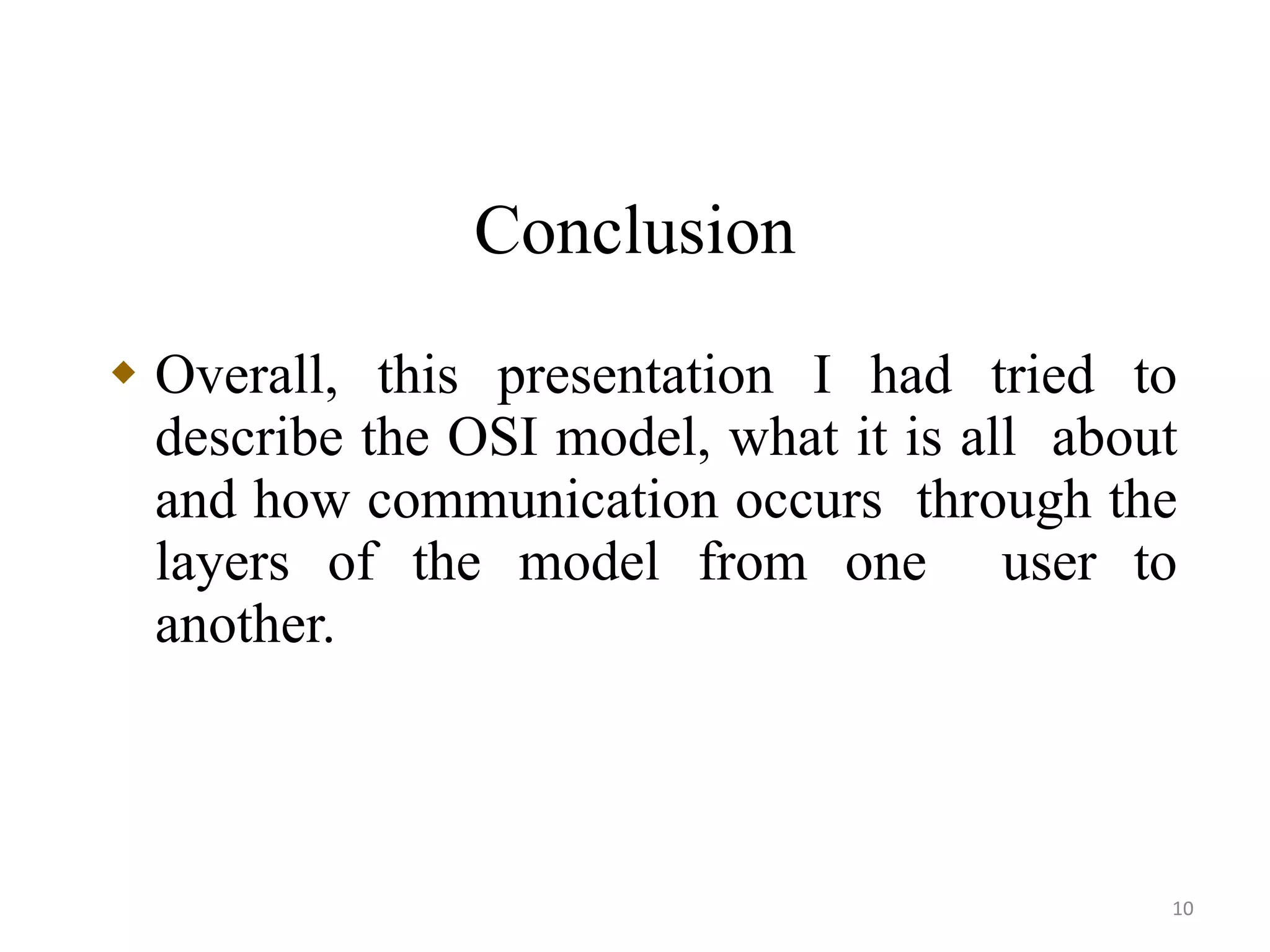 Presentation on OSI Model | PPTX