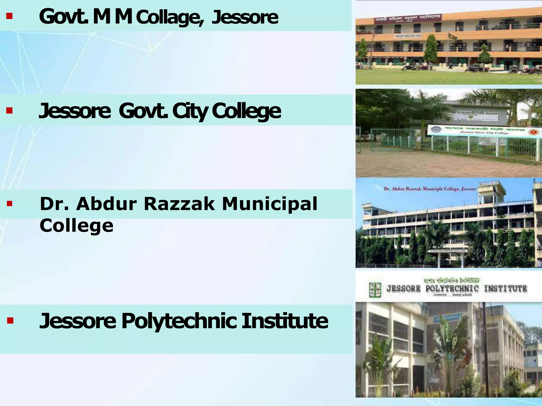 Presentation about Jessore District | PPTX