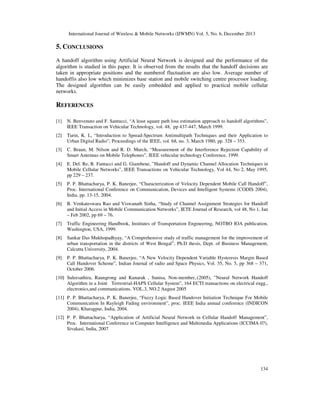 An ann based call handoff management scheme for mobile cellular network | PDF