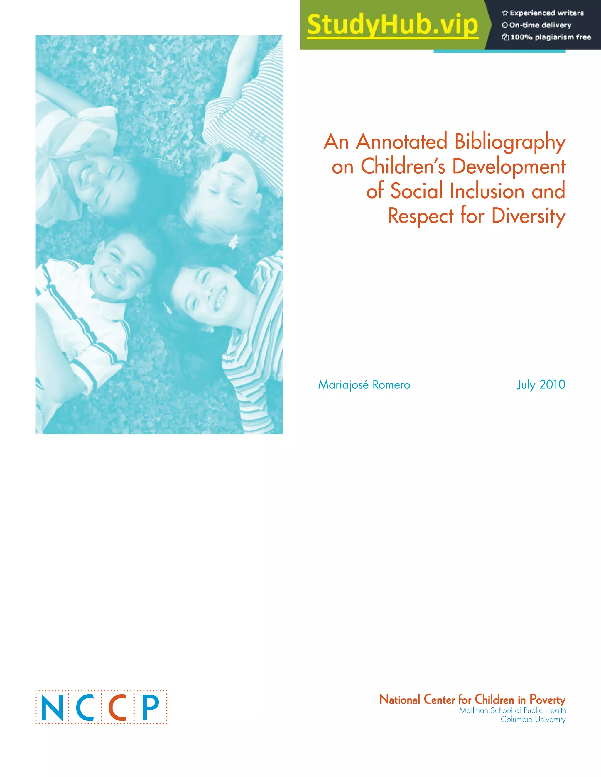 An Annotated Bibliography On Children S Development Of Social Inclusion ...