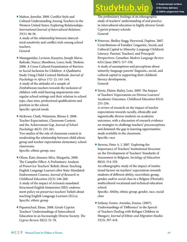 An Annotated Bibliography On Children S Development Of Social Inclusion ...