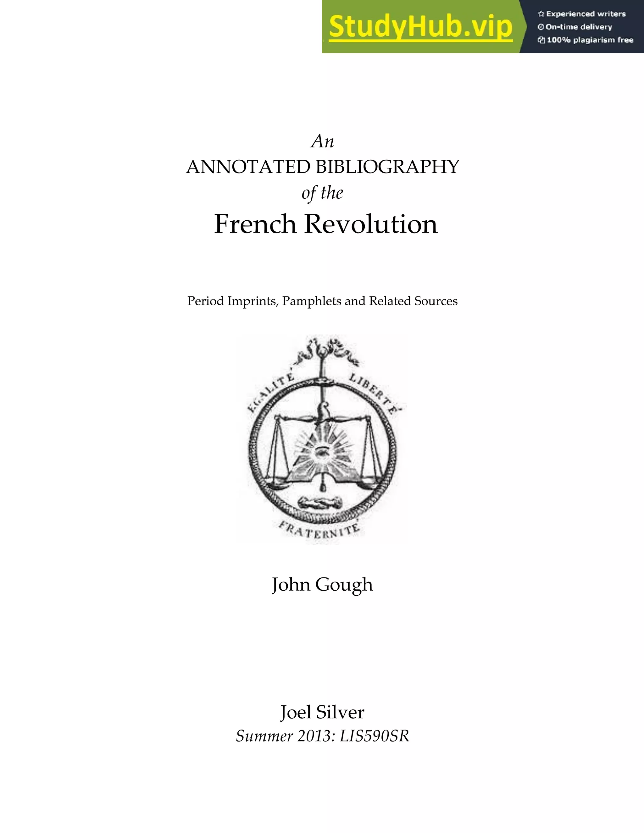 An Annotated Bibliography To The French Revolution | PDF