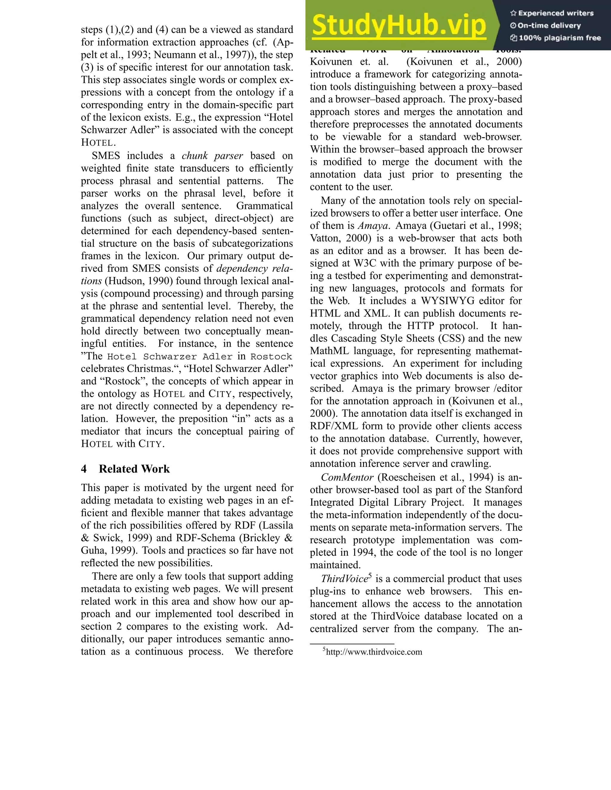 An Annotation Framework For The Semantic Web Pdf
