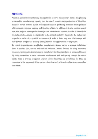 Industrial Attachment of Ananta group | PDF