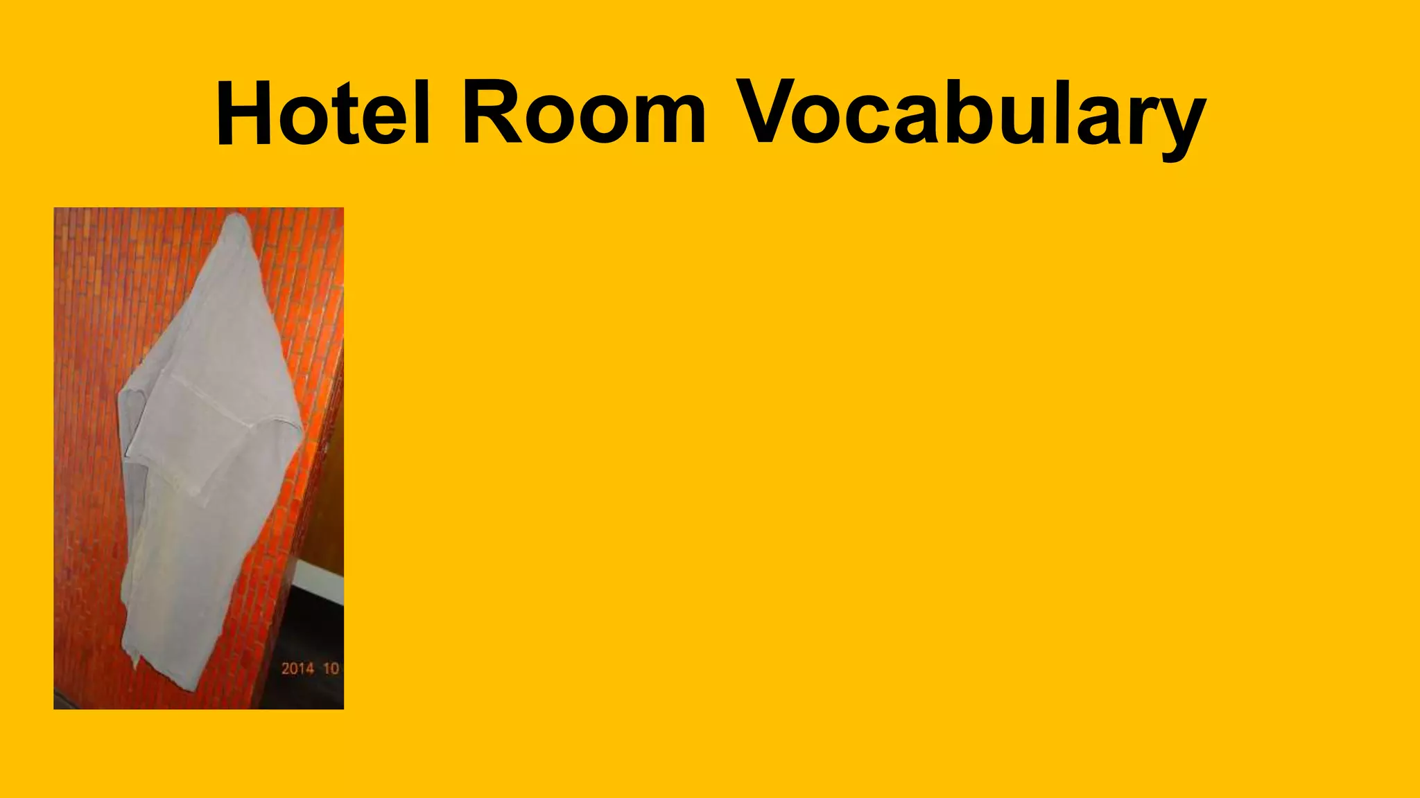 Anantara hotel room vocabulary | PPT