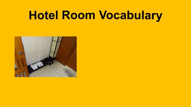 Anantara hotel room vocabulary | PPT