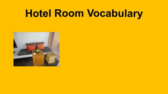 Anantara hotel room vocabulary | PPT