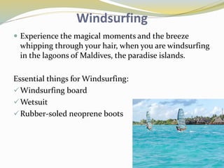 Water Sports in Maldives! | PPT