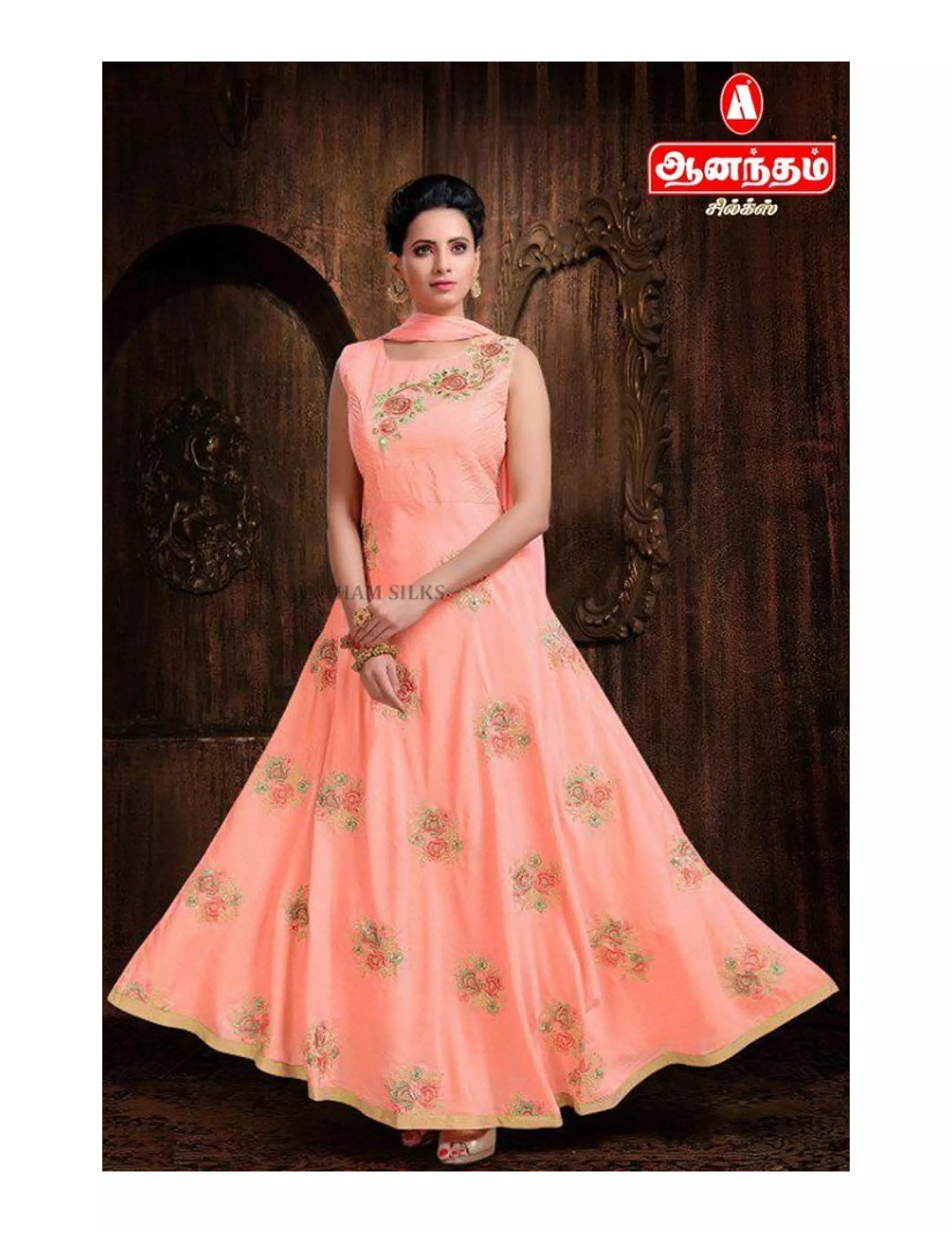 Anantham Silks in Peach Color ReadyMade Chudithar | PDF