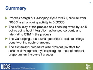 Process design of Ca-L process for CO2 capture from NGCC | PPT | Free ...