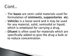 DOSAGE FORMS AND ADDITIVES | PPTX