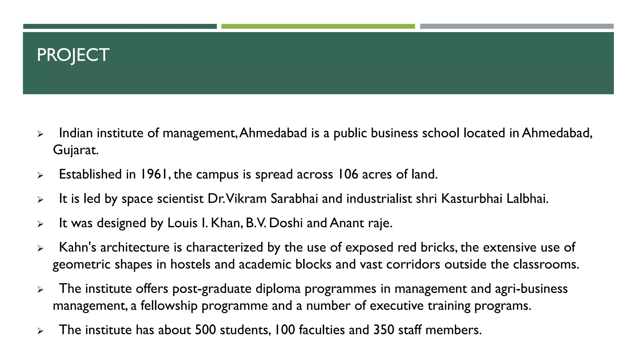 IIMA - ARCHITECT LOUIS KHAN AND ANANT RAJE | PDF