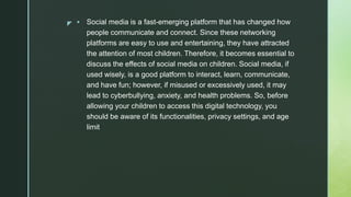 Social media on child development ppt.pptx