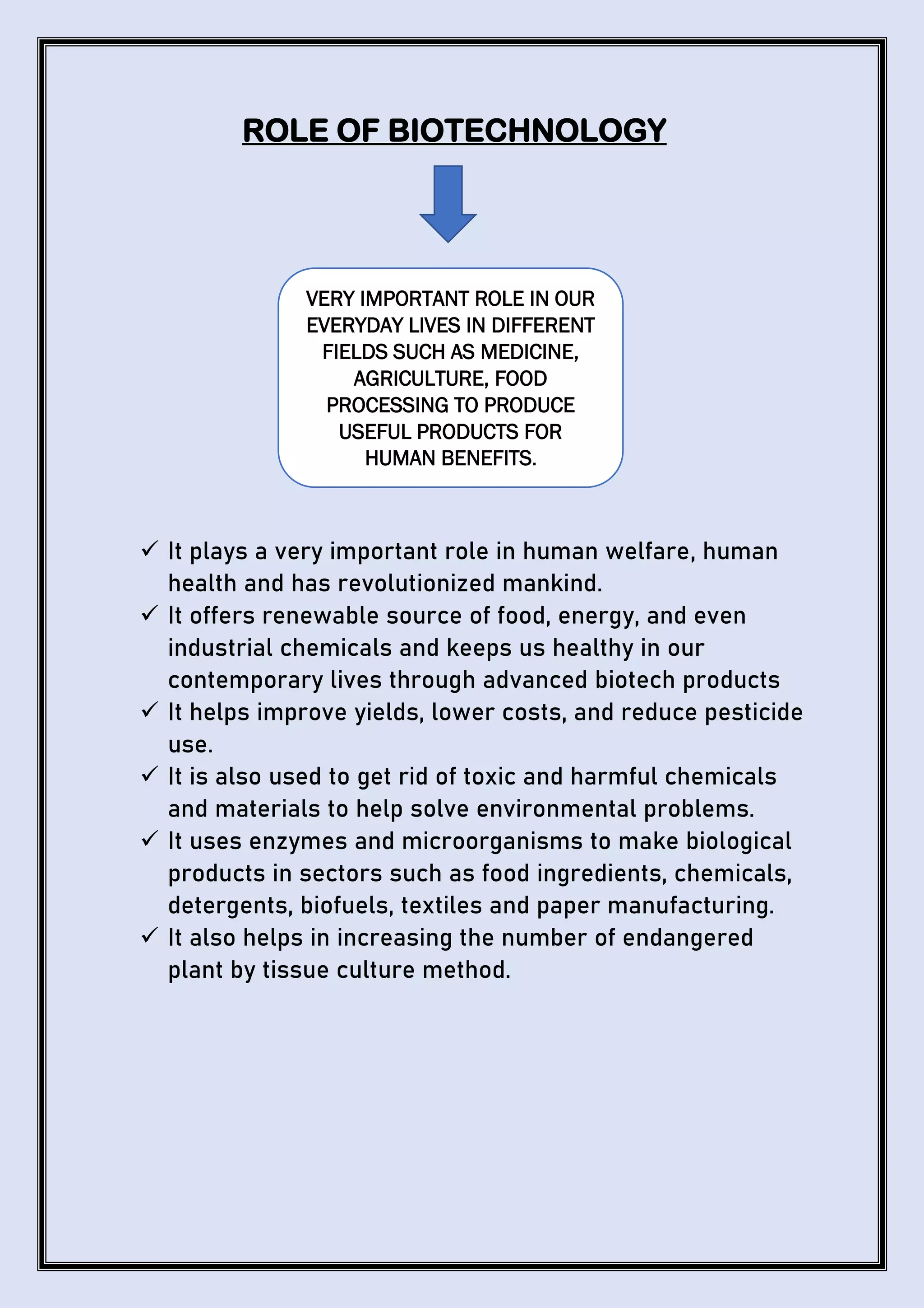 APPLICATIONS OF BIOTECHNOLOGY | PDF