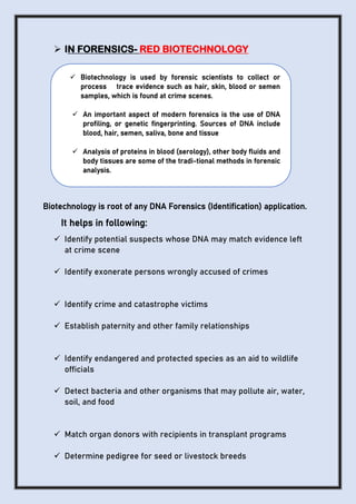 APPLICATIONS OF BIOTECHNOLOGY | PDF