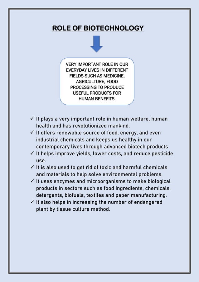 APPLICATIONS OF BIOTECHNOLOGY | PDF