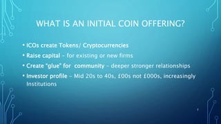 An analysis of ICOs for investors and public listed companies By Jonny ...