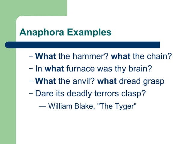 Literary device Anaphora and its right usage with examples | PPT ...