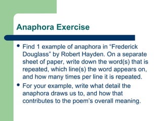 Literary device Anaphora and its right usage with examples | PPT