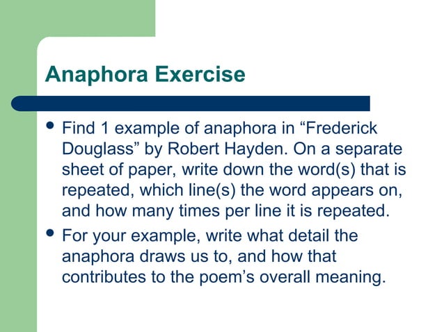 Literary device Anaphora and its right usage with examples | PPT ...