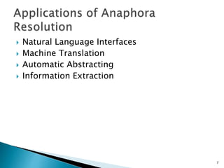 Anaphora resolution | PPT