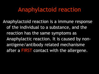 Anaphylactic reactions | PPT