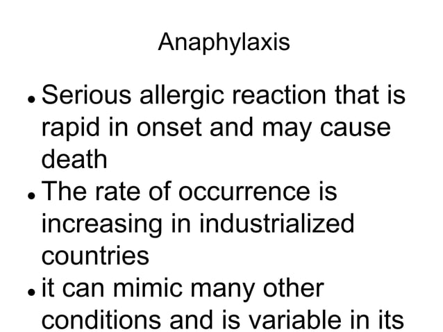 Anaphylactic_Death.ppt | Allergies | Diseases and Conditions