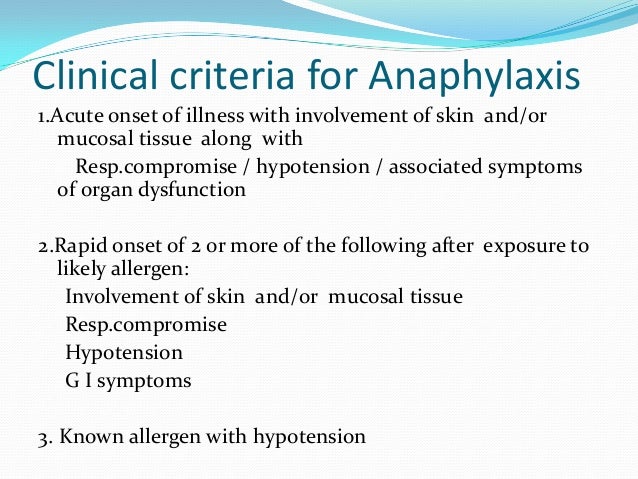 Anaphylaxis