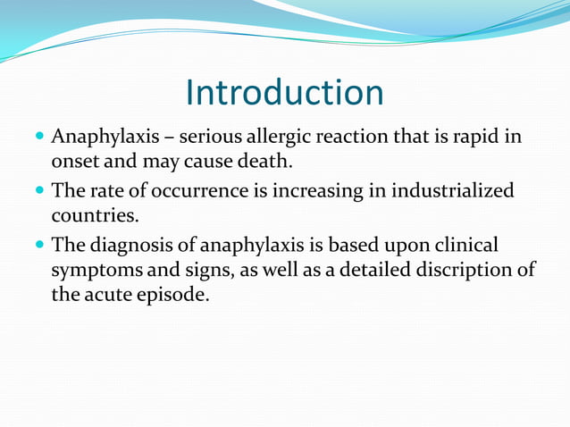 Anaphylaxis | PPTX