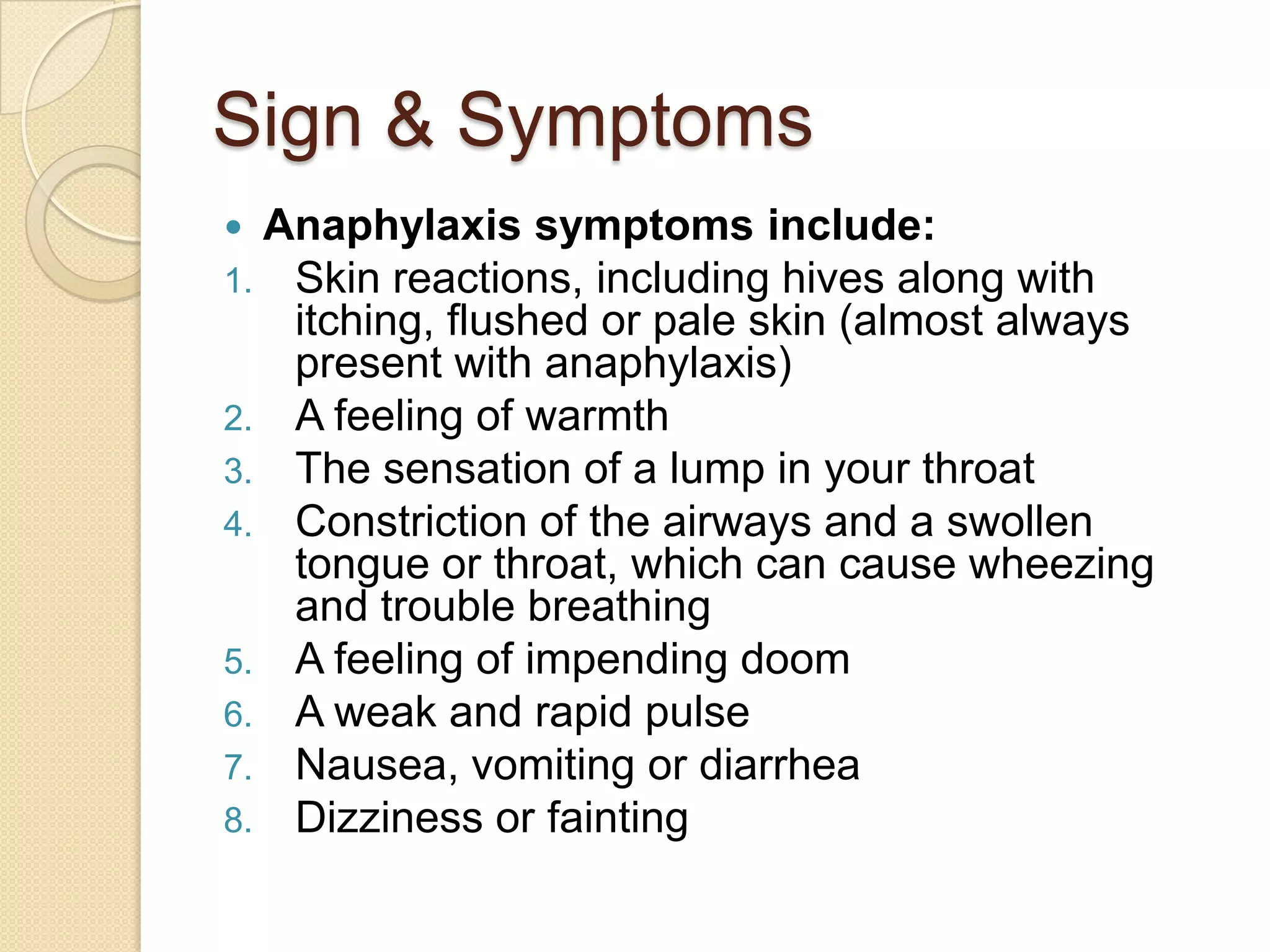Anaphylaxis | PPTX