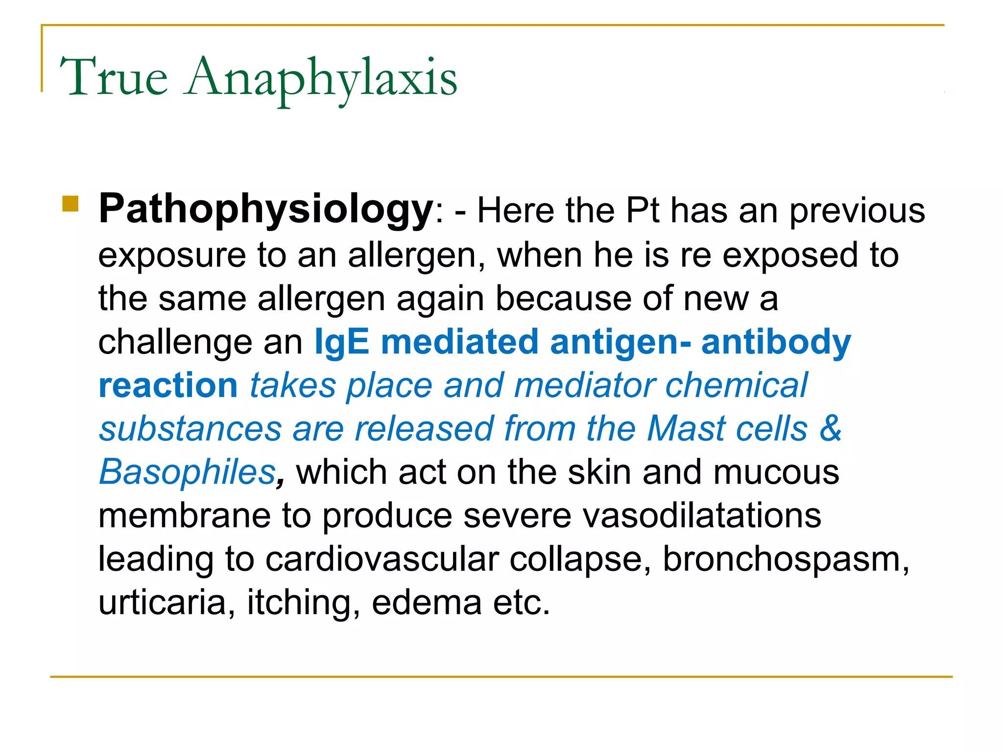 Anaphylaxis | PPT