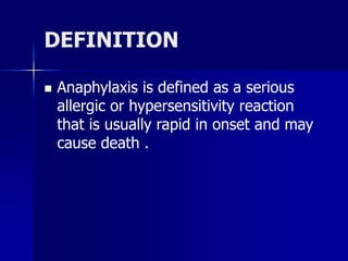 ANAPHYLAXIS attack , anaphylaxis attack.ppt