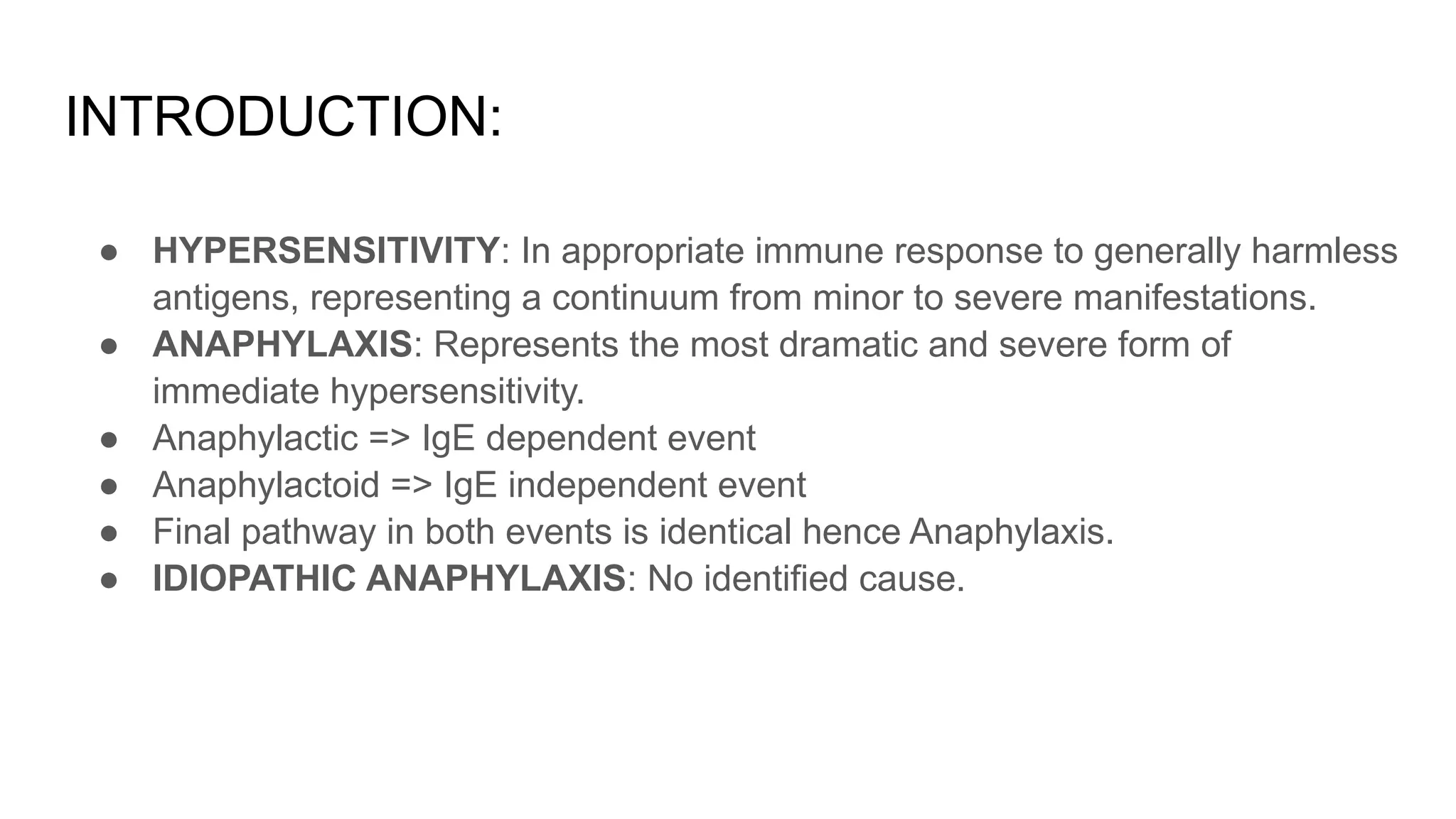 Short presentation on Anaphylactic shock | PPTX