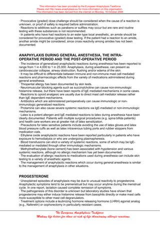 Anaphylaxis and anaphylactoid reactions doc | PDF
