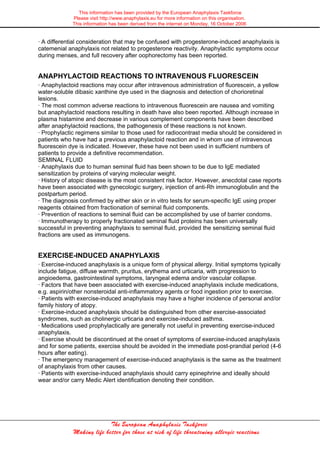 Anaphylaxis and anaphylactoid reactions doc | PDF