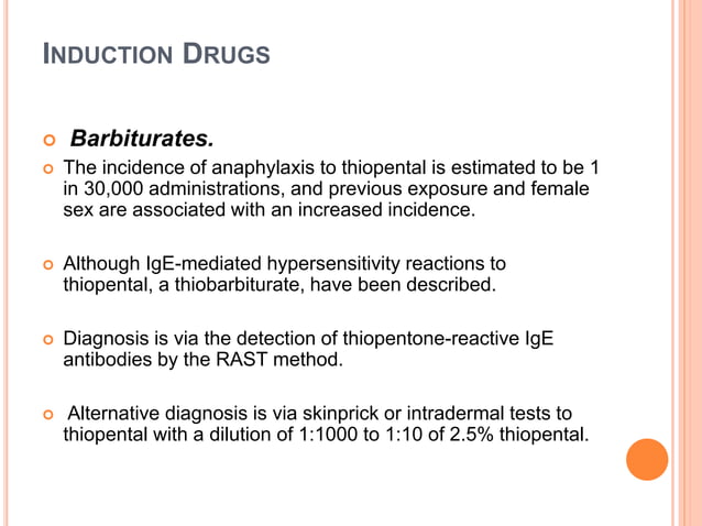 Anaphylaxis and anesthesia | PPTX | Allergies | Diseases and Conditions