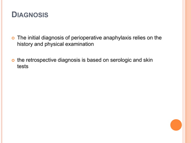 Anaphylaxis and anesthesia | PPTX | Allergies | Diseases and Conditions