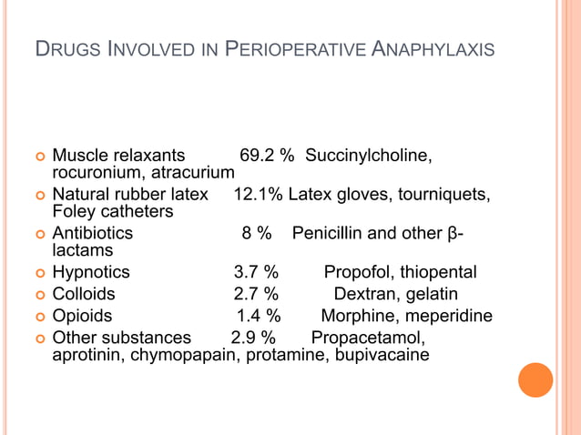 Anaphylaxis and anesthesia | PPTX | Allergies | Diseases and Conditions